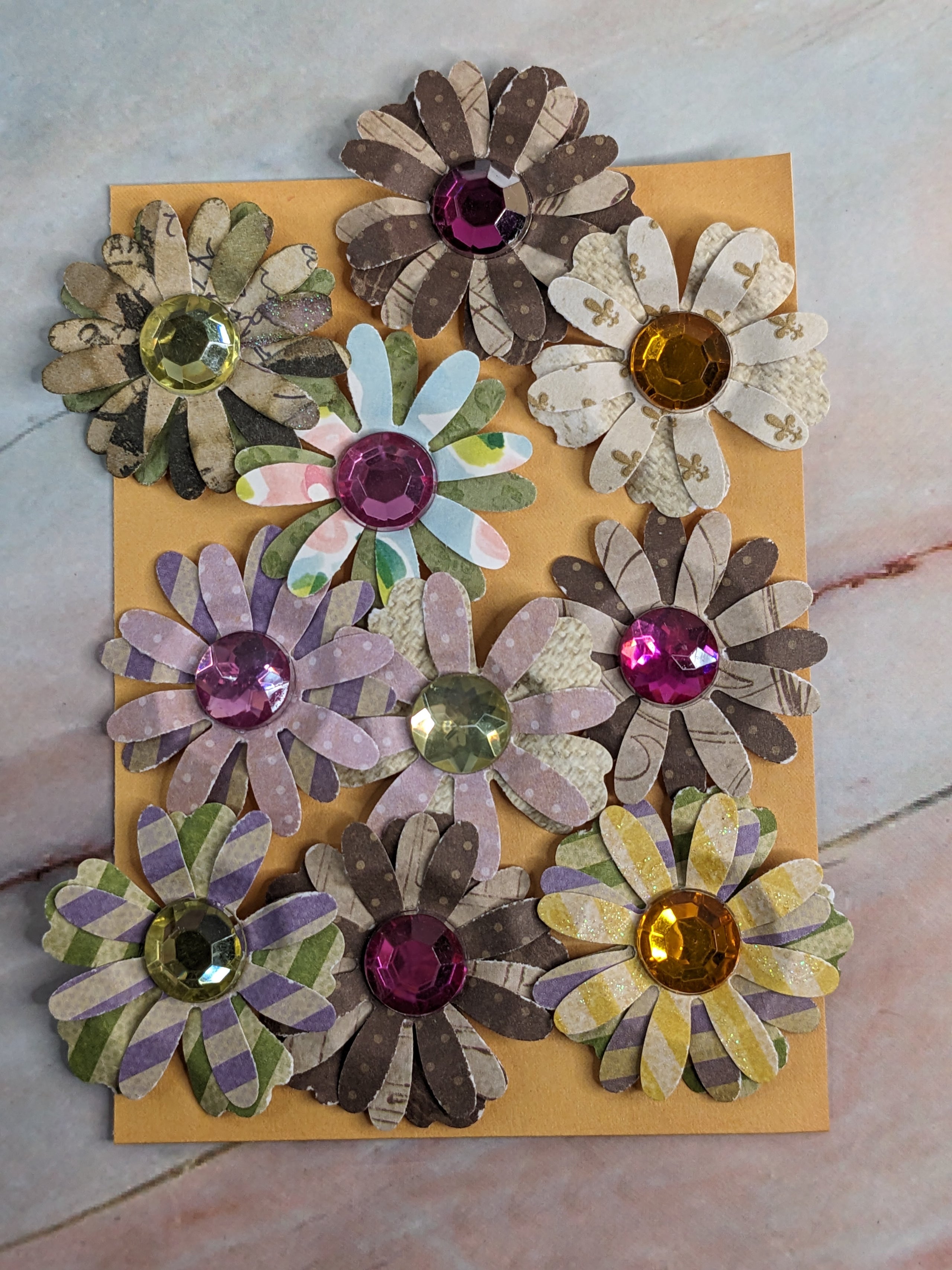 Patterned Paper Daisies